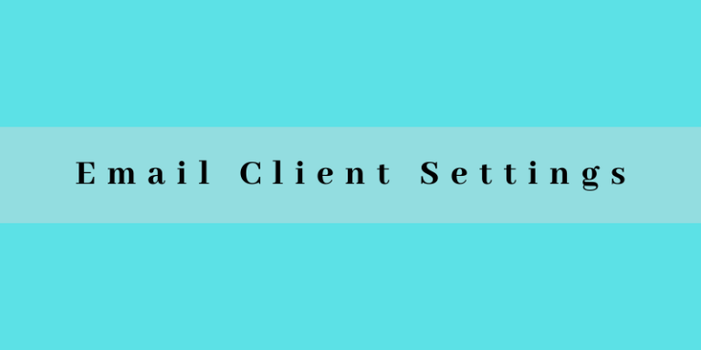 Email Client Settings | creativeON